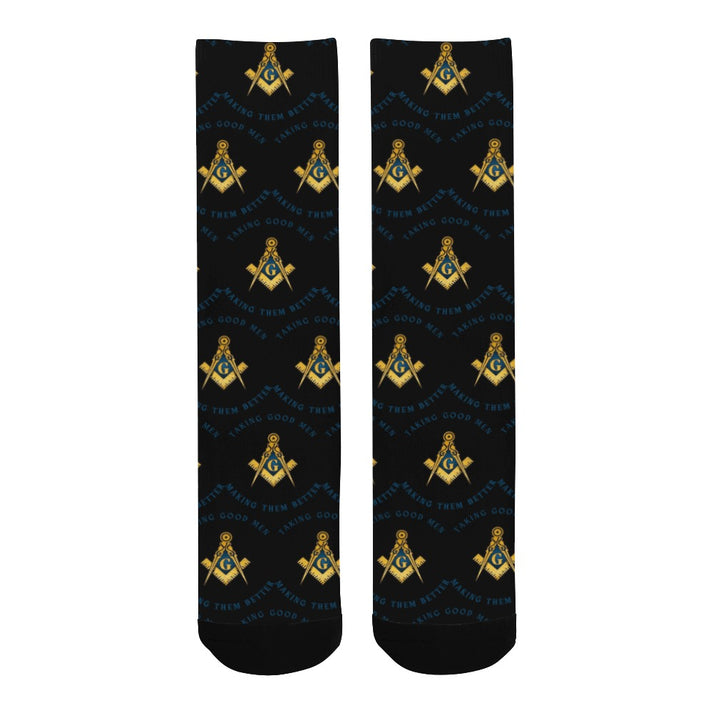 Mason Socks MGM BK Men's Custom Socks – Masons and Stars